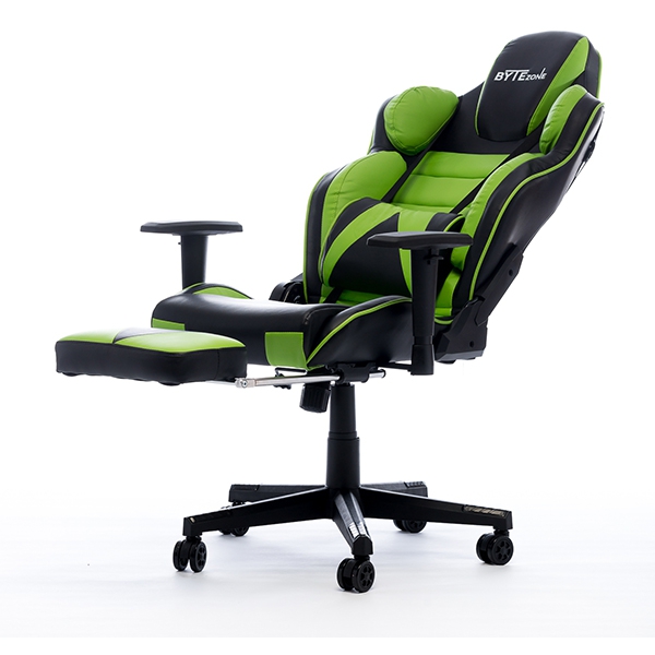 Gaming chair Bytezone HULK, massage cushion (black-green) | Bitset d.o.o.